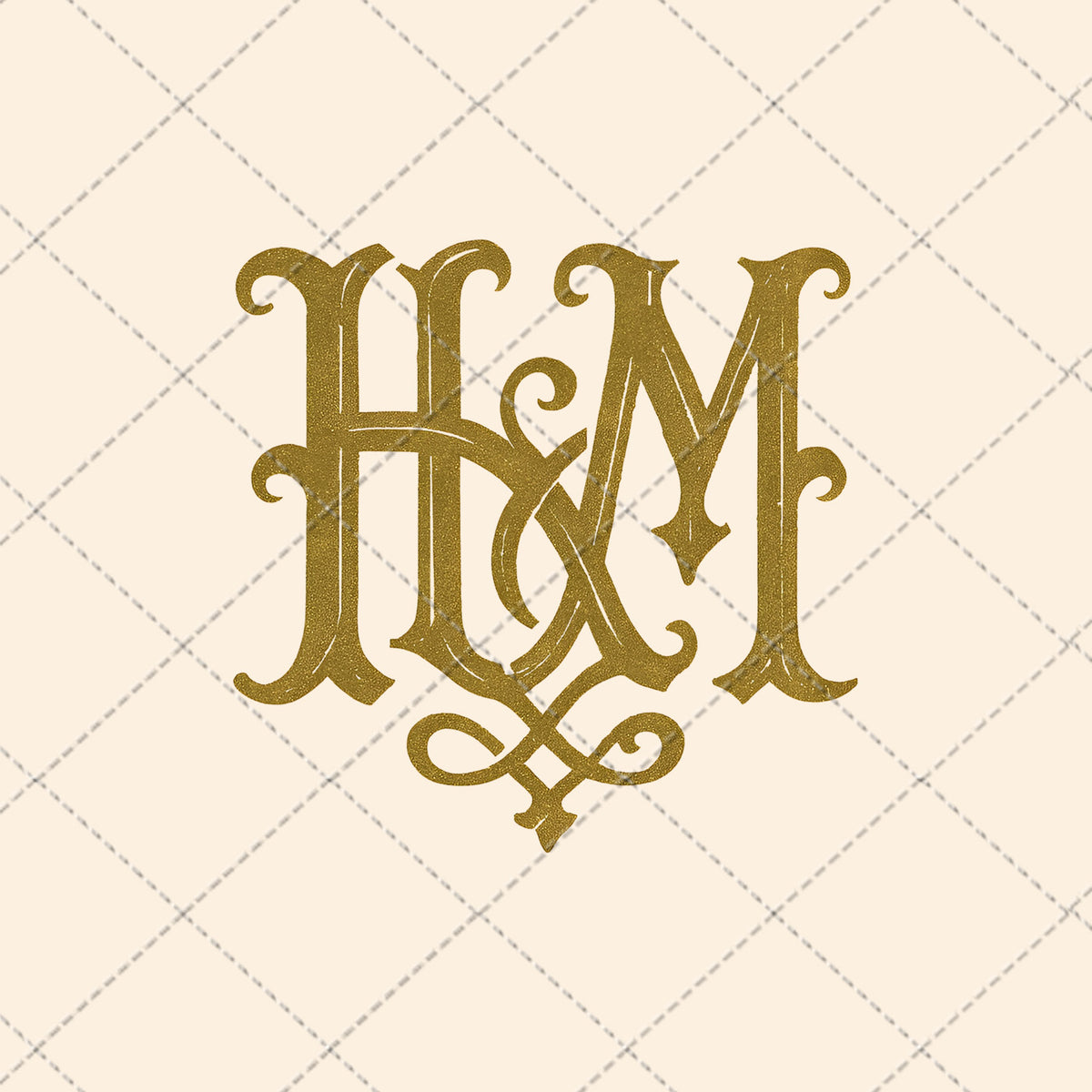HM Monogram Wedding Logo & Invitation Template Pack – Instant Digital ...